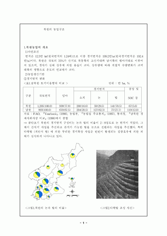 [사회과학] 북한의 농업구조