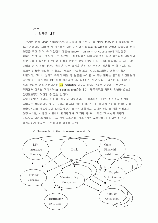 공동마케팅에 관한 고찰