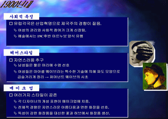 헤어, 의복의 세대변천