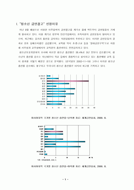 (광고) 청소년 금연공익광고기획서