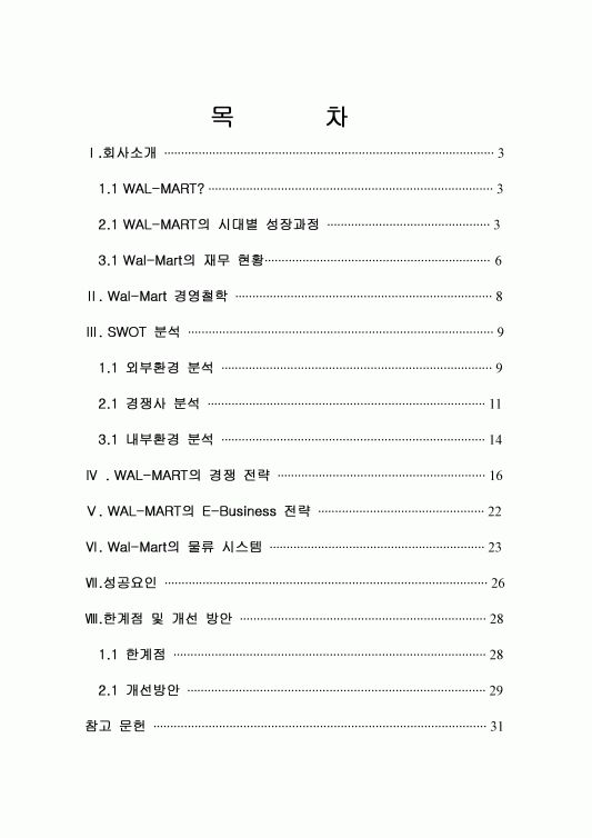 (마케팅) 월마트 마케팅분석