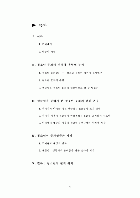 청소년문화의상품화과정