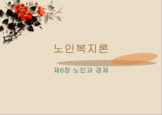 노인복지론 - 노인과 경제