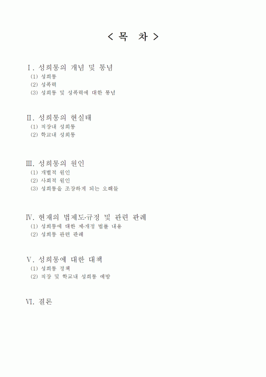 직장 및 학교내 성폭력에 관한 보고서