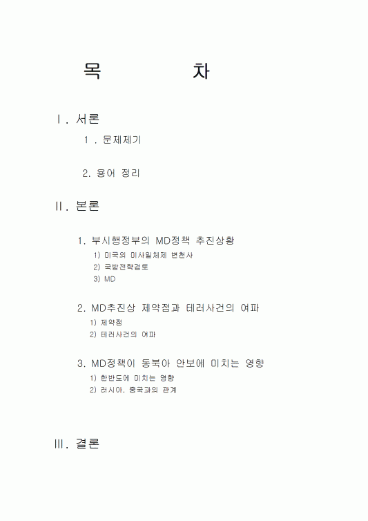 미국의 MD계획에 한국이 참여해야 하나?