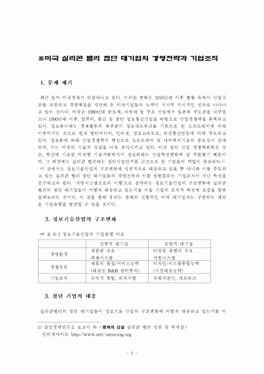 실리콘밸리 기업의 경영전략, 기업조직