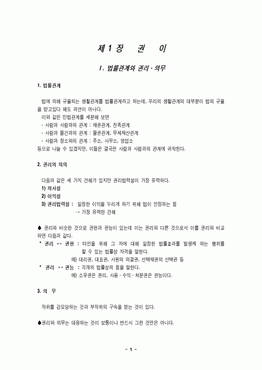 민법총칙 써머리