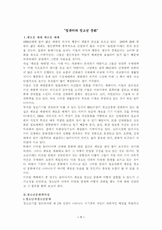 컴퓨터와청소년문화