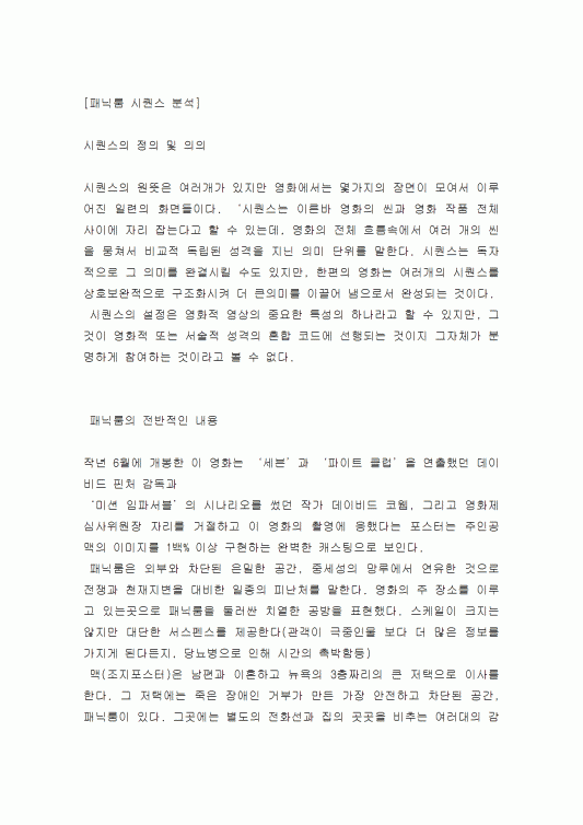 패닉룸 영화분석