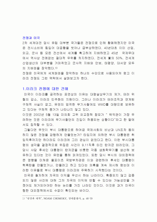 이라크전쟁에 대한 비판