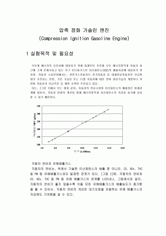 [공학실험] 압축점화 가솔린엔진