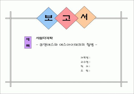 사업다각화 레포트 자료