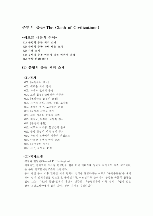 문명의 충돌 이론에 대한 비판적 견해