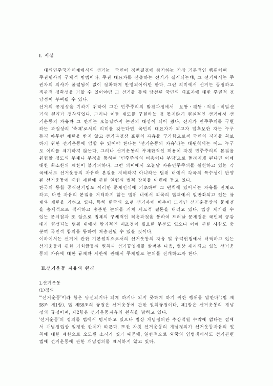언론매체를통한선거운동제한