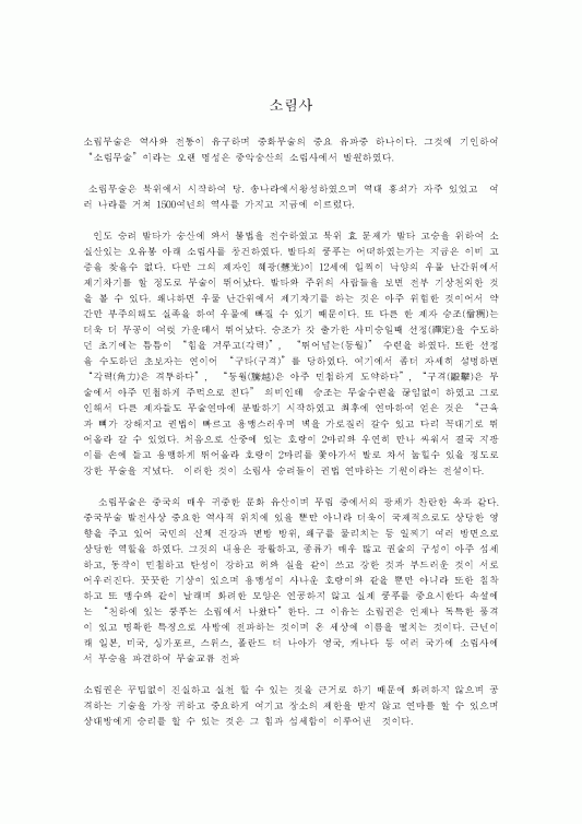 중국의 소림사