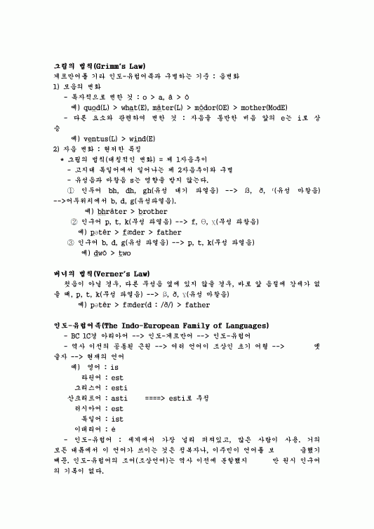 영어의 발달사