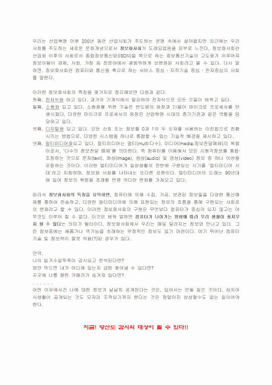 정보사회의 미래