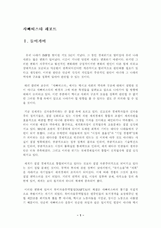사빠띠스타 레포트