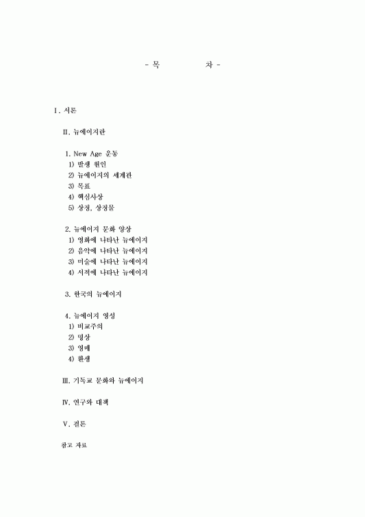 기독교 문화와 뉴에이지 운동