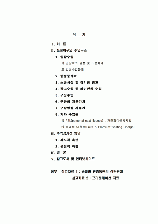 프로야구구단의 수익성 개선 방안