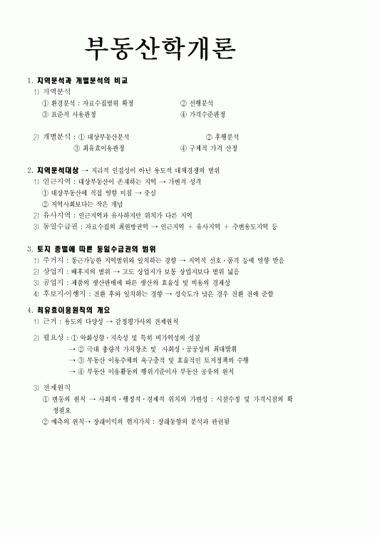 공인중개사 (부동산 경제학)
