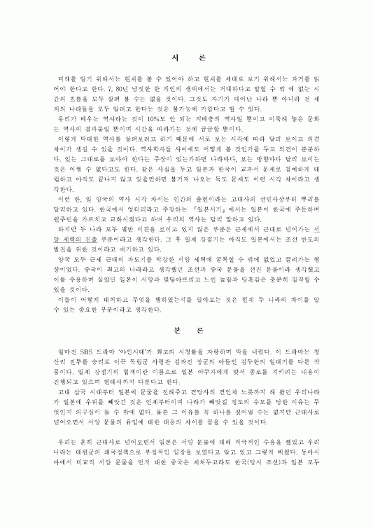일본과 조선의 개화와 외세의 유입