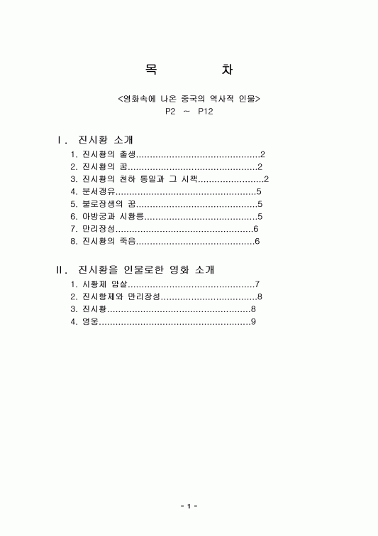 영상에 나오는 중국 역사인물