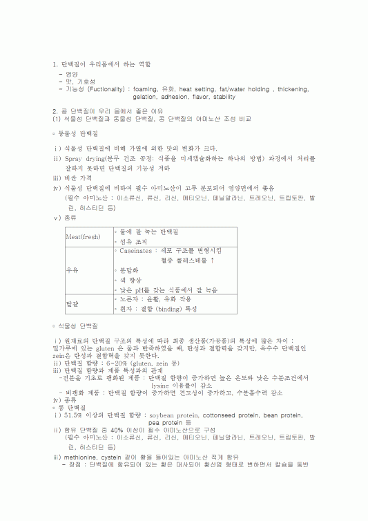 콩단백질 레포트 자료