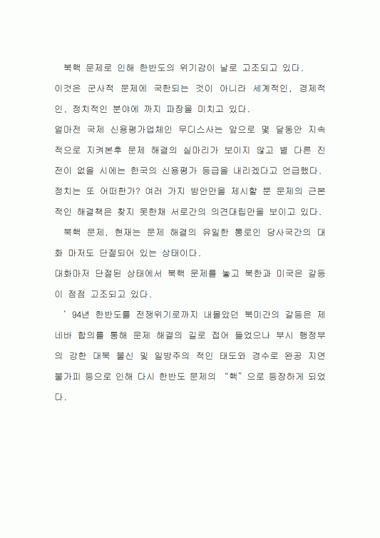 [사회과학] 북한핵문제