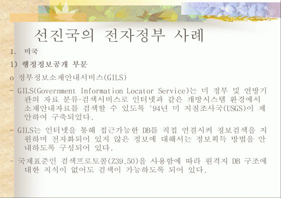 선진국의 전자정부 사례