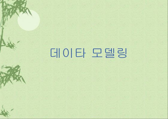 데이타 모델링