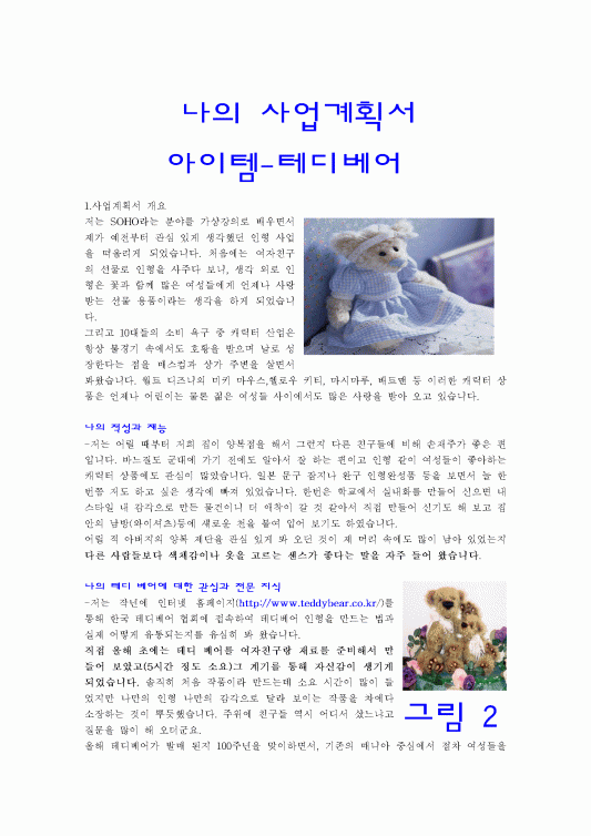 [사회과학] 사업계획서