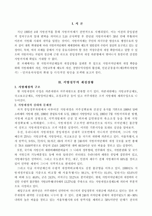 지방 재정 확충 방안