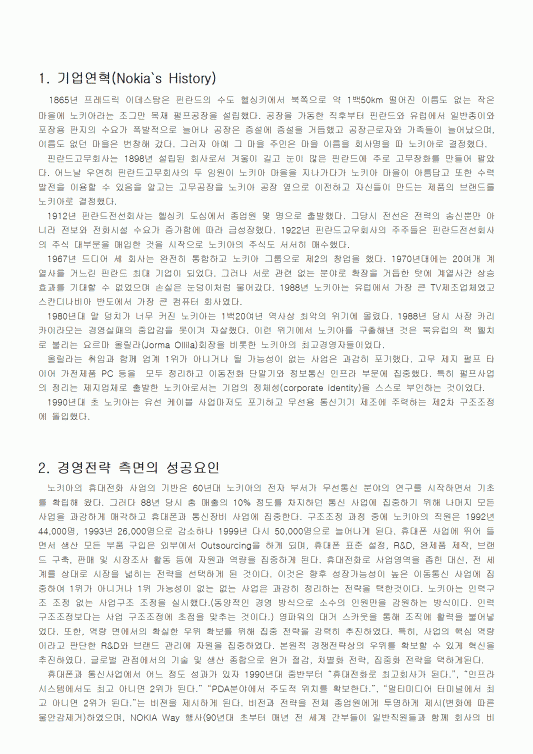 노키아에 대하여