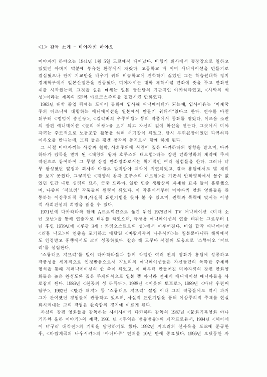 원령공주(모노노케히메) 발표자료
