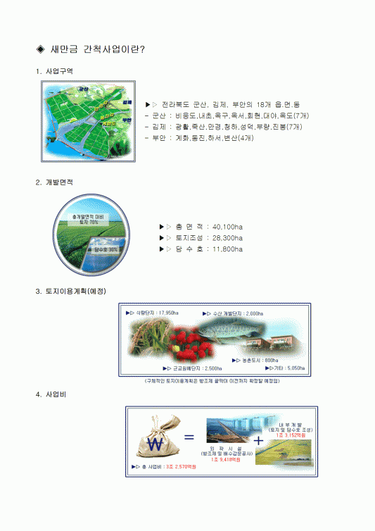 새만금 간척사업의 득과 실