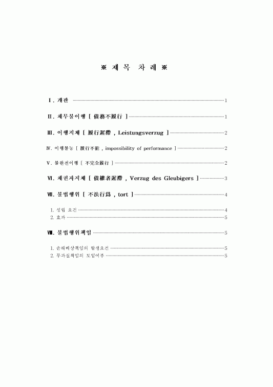 채무불이행책임 불법행위책임