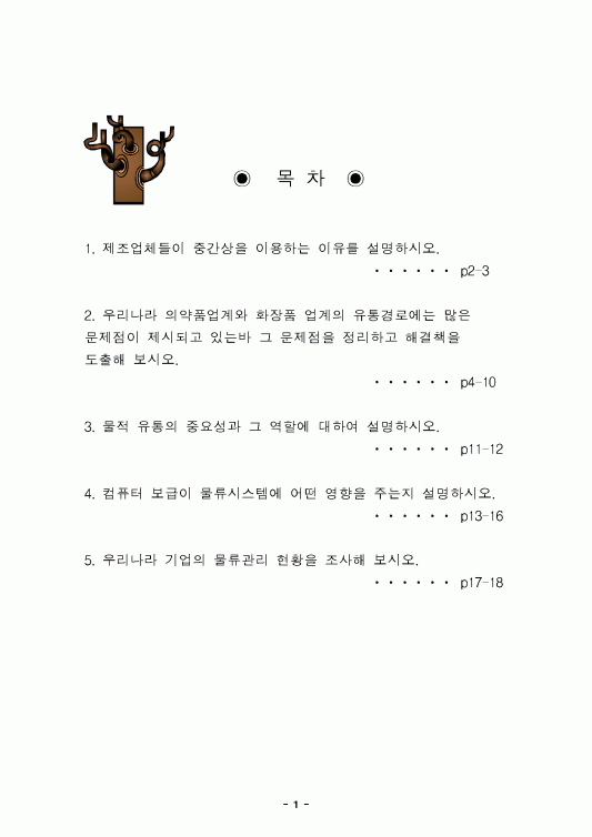 우리나라 의약품업계와 화장품유통경로 문제점외..