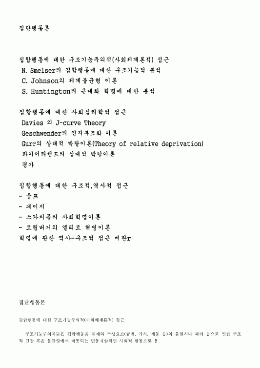 집단행동론 레포트 자료