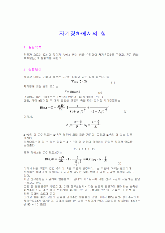 전류 실험보고서