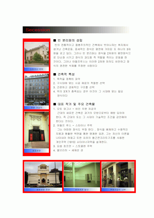 구성주의, 절대주의, 표현주의, 빈 분리파 조사