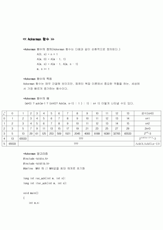 Ackerman & Horner 레포트 자료