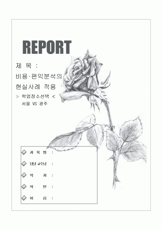 비용편익 관점에서 본 서울과 광주의 비교분석