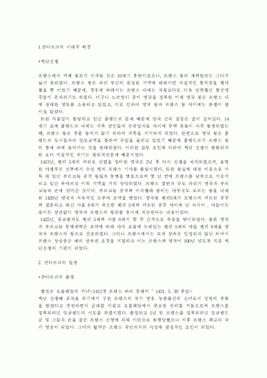 잔다르크 백년전쟁 튜더왕조 평가 프랑스의 위인 서양사