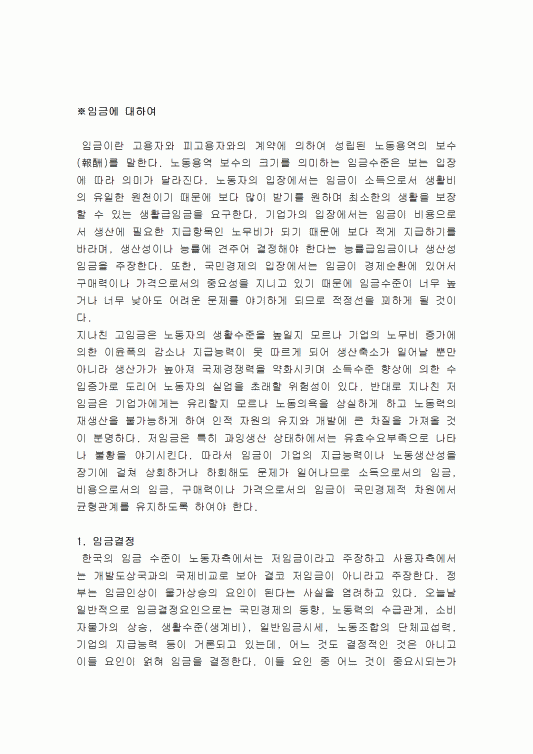 임금에 대하여