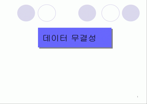 데이터 무결성에 대하여