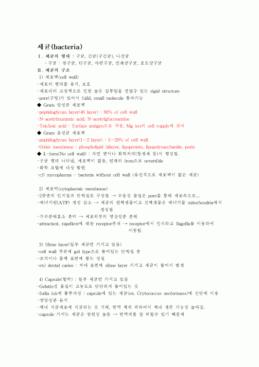 미생물의 구조와 기능