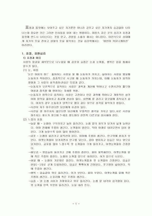 경호적 행동표출과 심리
