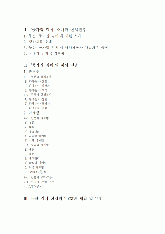 종가집 김치의 해외 진출
