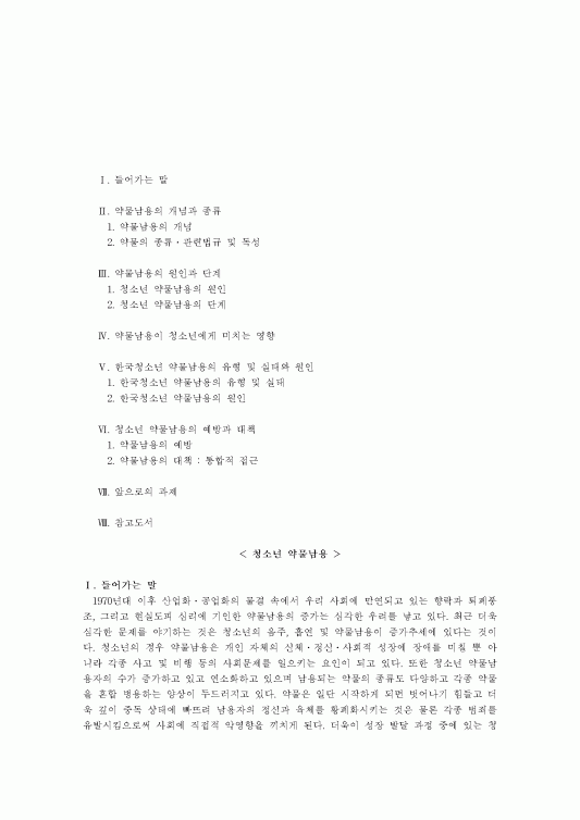 약물중독의 원인과 그 해결 방안